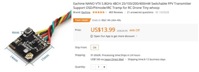 限られた設置スペースに有効！小型VTX(Nano VTX)を比較。 | ぶらり＠web走り書き