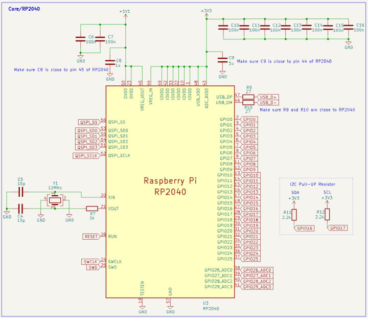 【電子工作 / 自作PCB】RP2040が動く最小構成で組むブレークアウトボードの製作を考えています！ | ぶらり＠web走り書き