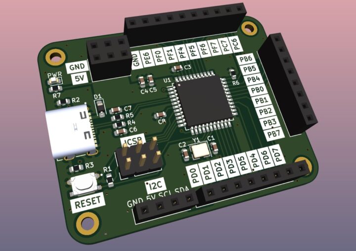 【電子工作 / PCB】ATmega32U4の全GPIO端子が使えるブレークアウトボードの製作！自作キーボードのテスト環境にも便利に使えます ...